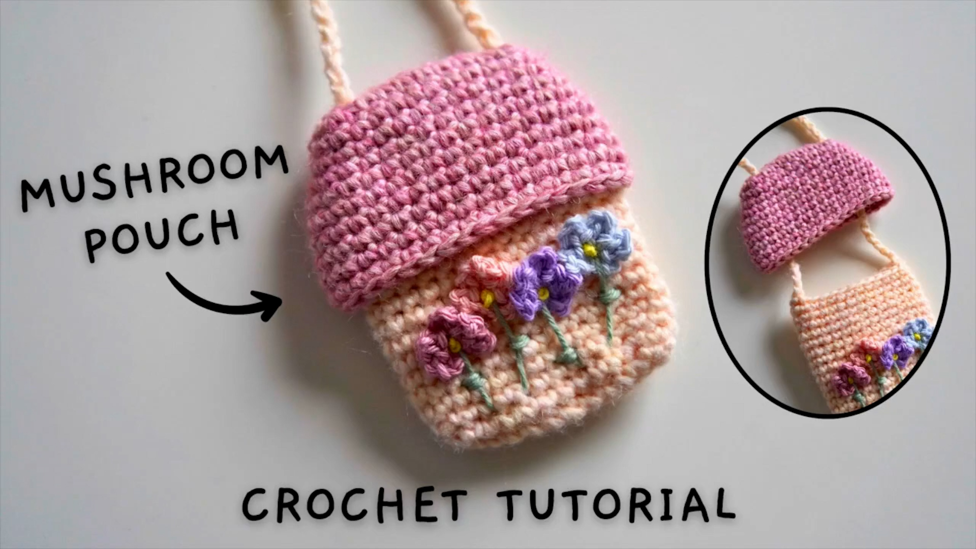 Crochet This Easy Mushroom Pouch – Free Pattern & Step-by-Step Tutorial ...