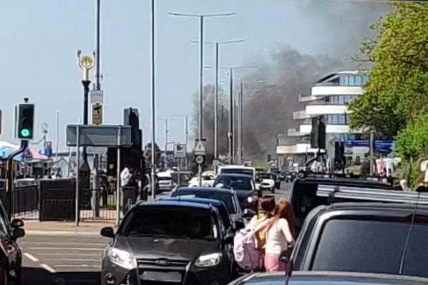 Plumes of black smoke seen across Southend seafront after reports of 'fire'