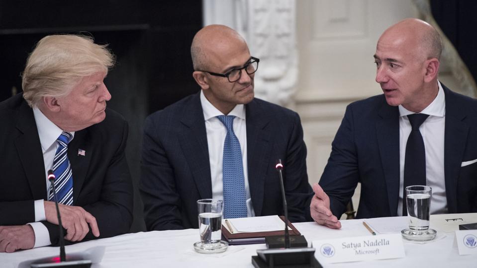 Trump Applauds Bezos After Amazon Refutes Claim It Planned To Display ...