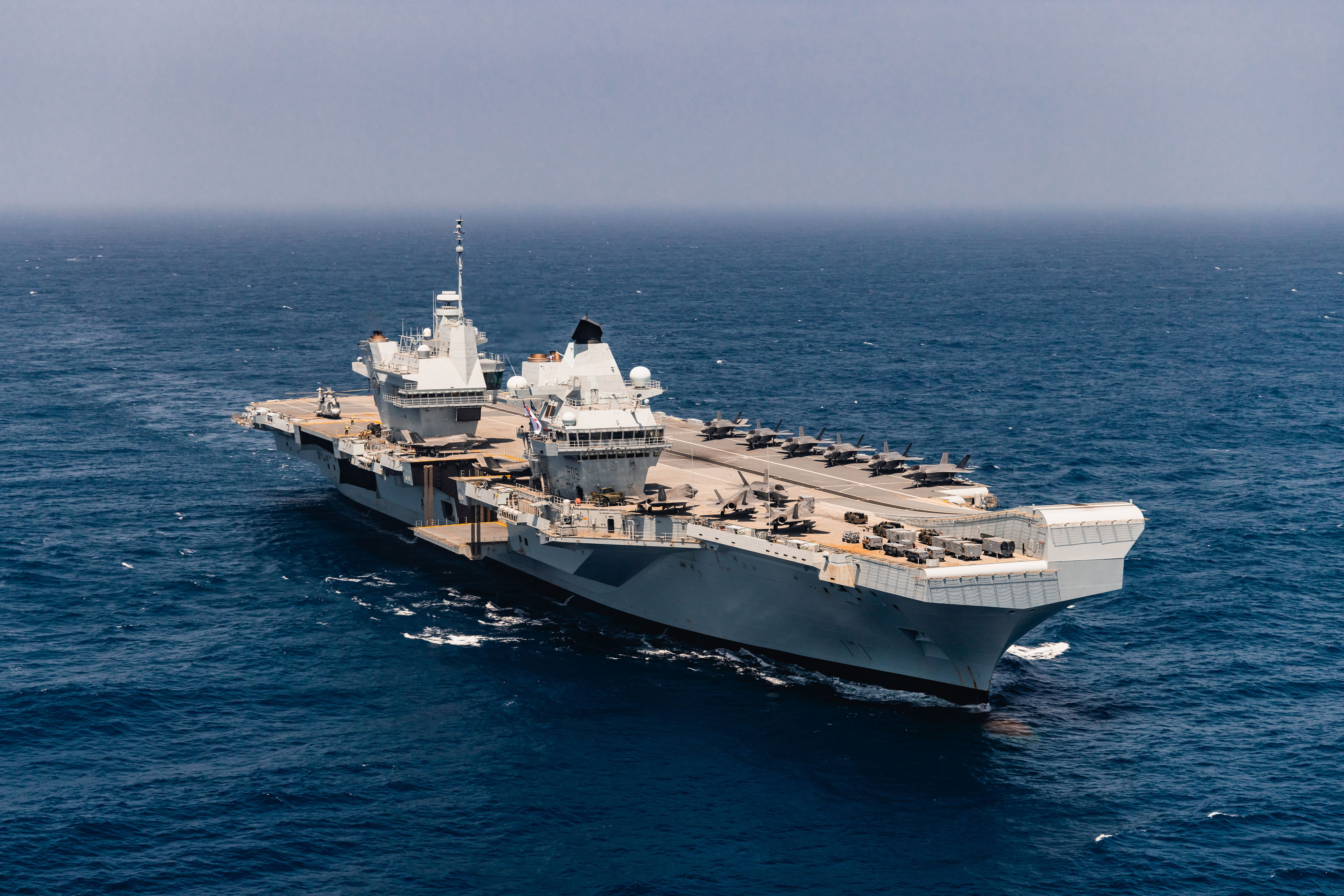 Royal Navy: Powerful HMS Prince of Wales passes through Suez Canal and ...