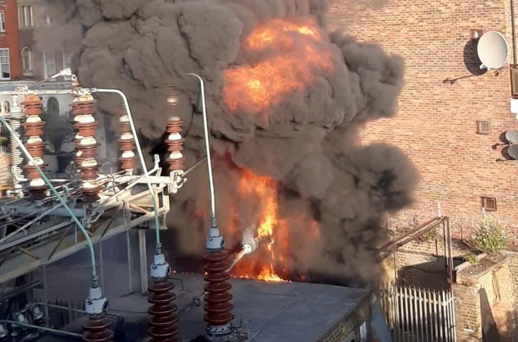 Dramatic Close-Up Images Capture Scale of London Substation Blaze