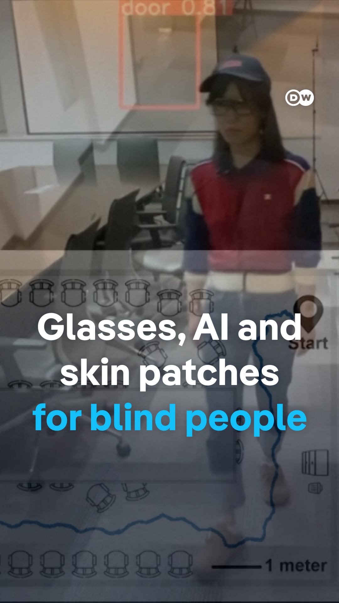 Glasses, AI, and skin patches for blind people