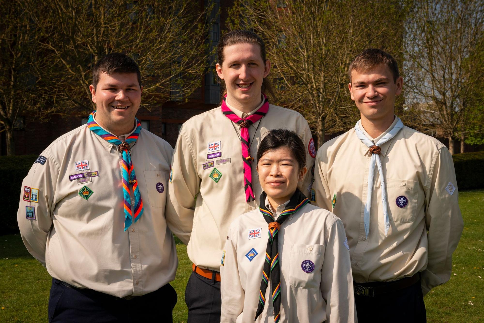 Chief Scout, Dwayne Fields congratulates two Scouts from Welling on ...