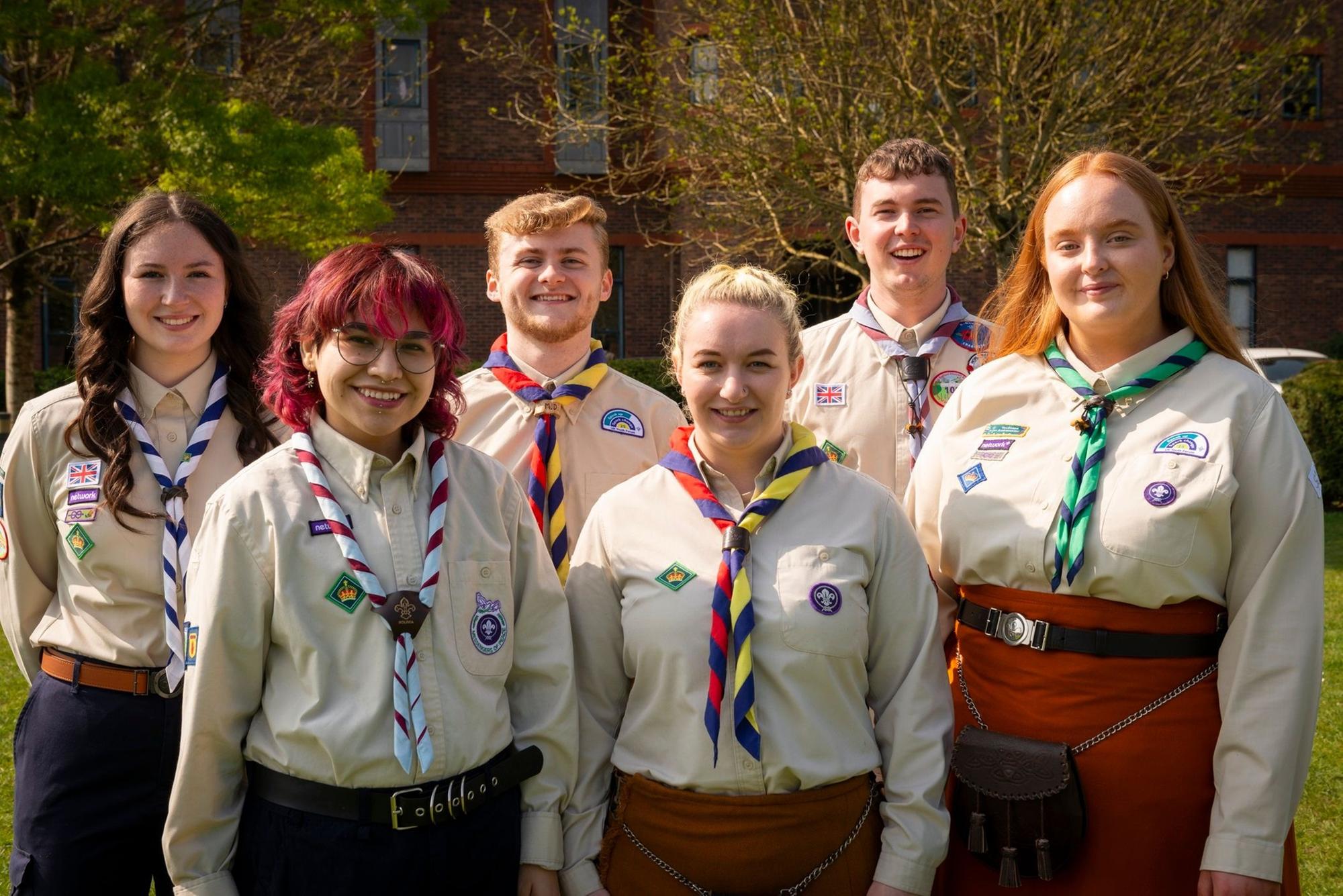 Chief Scout, Dwayne Fields congratulates Kayleigh Finlay from ...