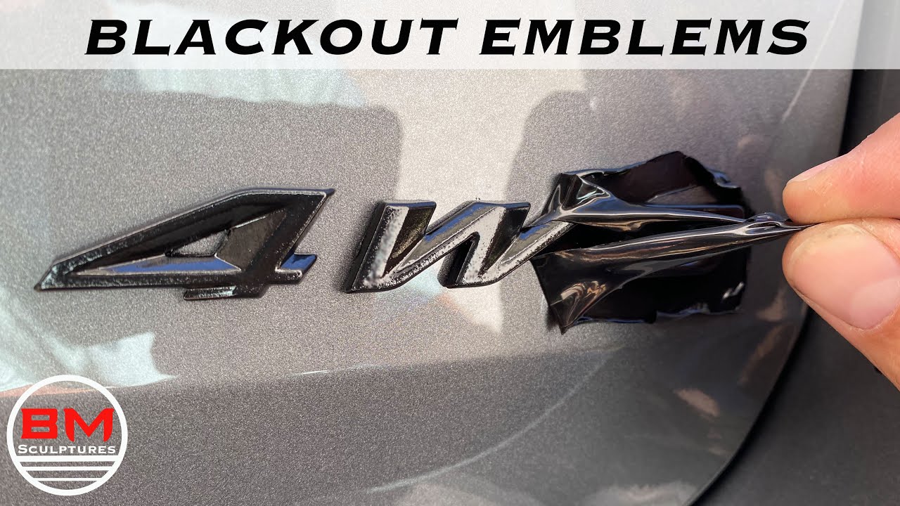 Blackout car emblems made easy