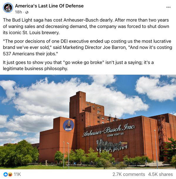 Anheuser-Busch forced to close iconic St. Louis brewery after Bud Light controversy?