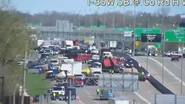 "Merging conflict" led to chain reaction fatal crash on I-35W in north ...