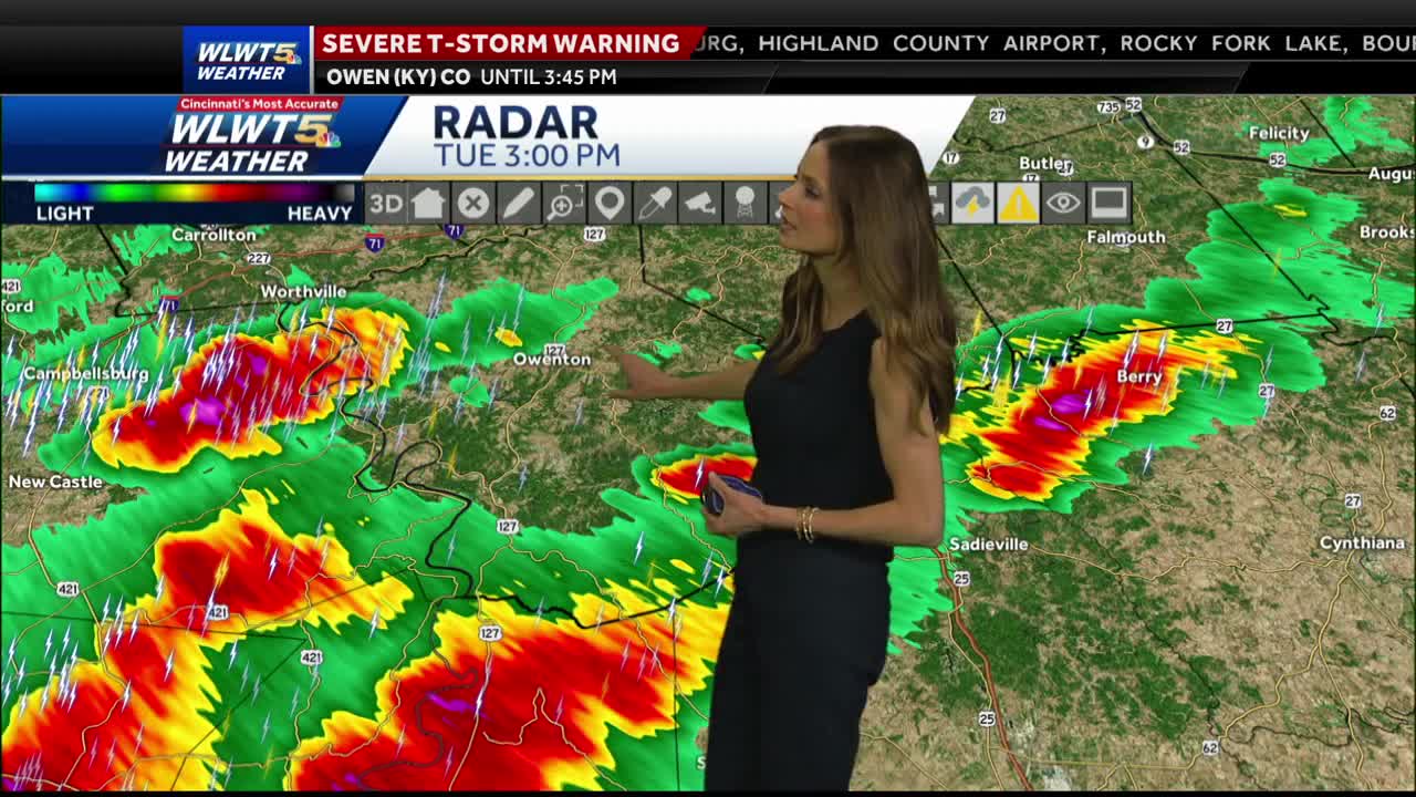 Tracking severe thunderstorm warnings in Cincinnati region