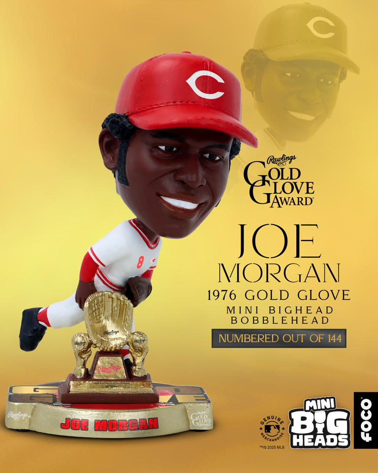FOCO's Joe Morgan Cincinnati Reds 1976 Gold Glove mini bighead ...