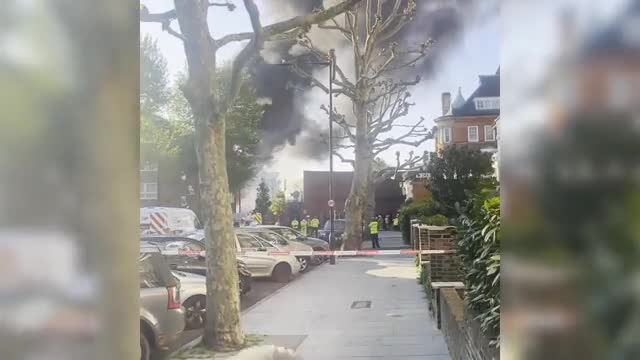 Flames engulf Maida Vale electrical substation in eyewitness video