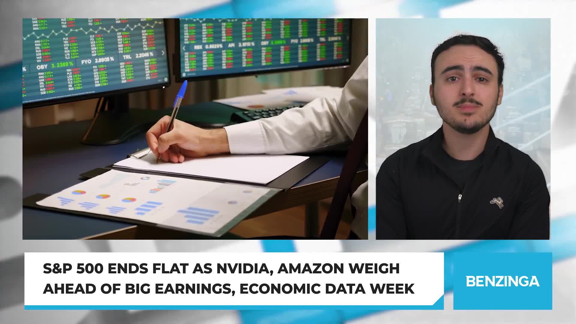 S&P 500 Ends Flat As Nvidia, Amazon Weigh Ahead Of Big Earnings, Economic Data Week