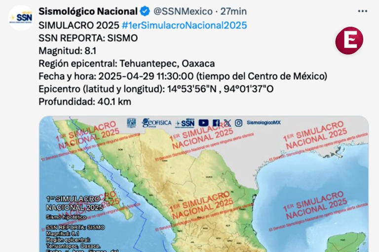 Simulacro Nacional 2025 activa alerta sísmica; así sonó en celulares