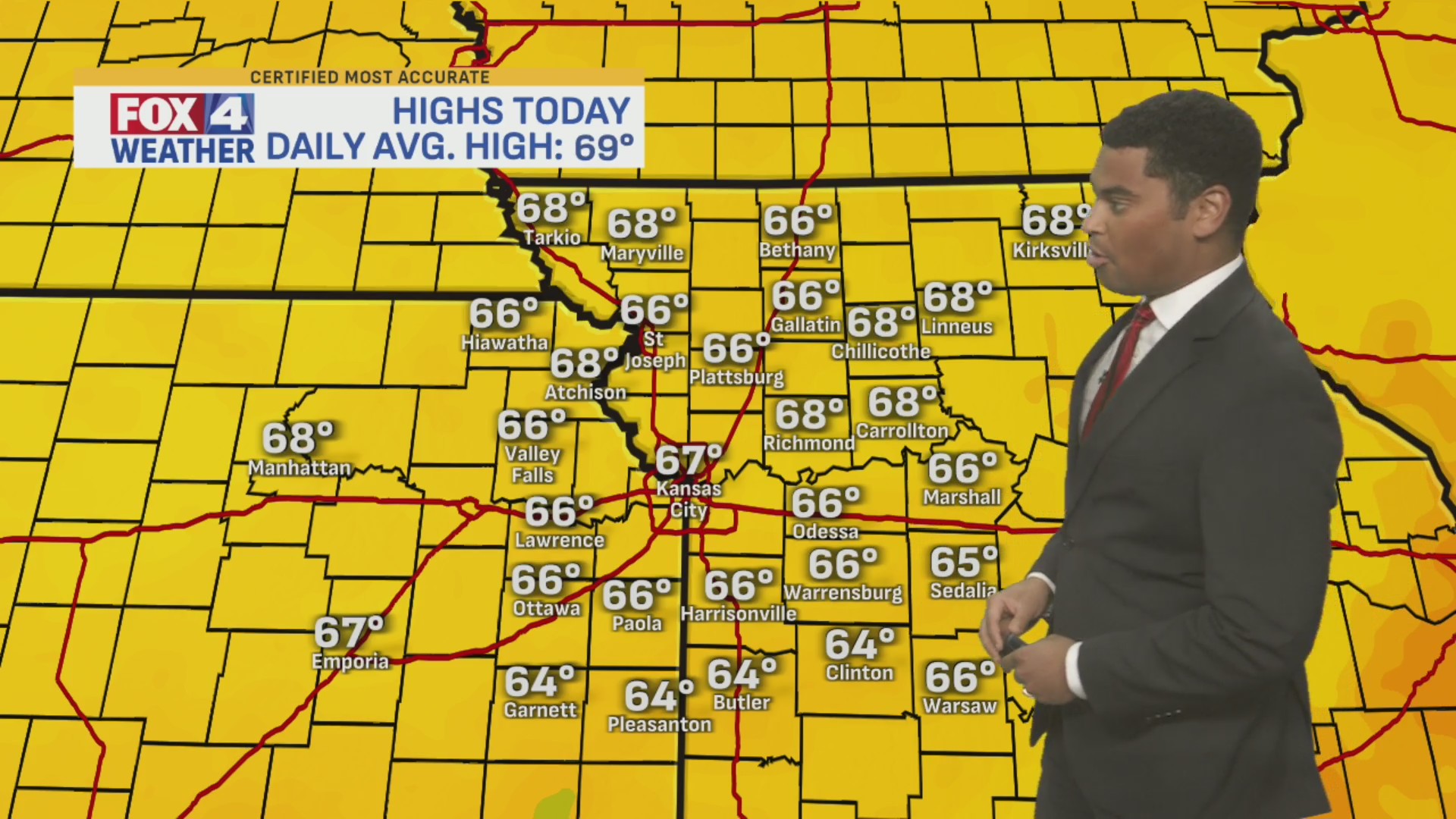 Tuesday midday forecast