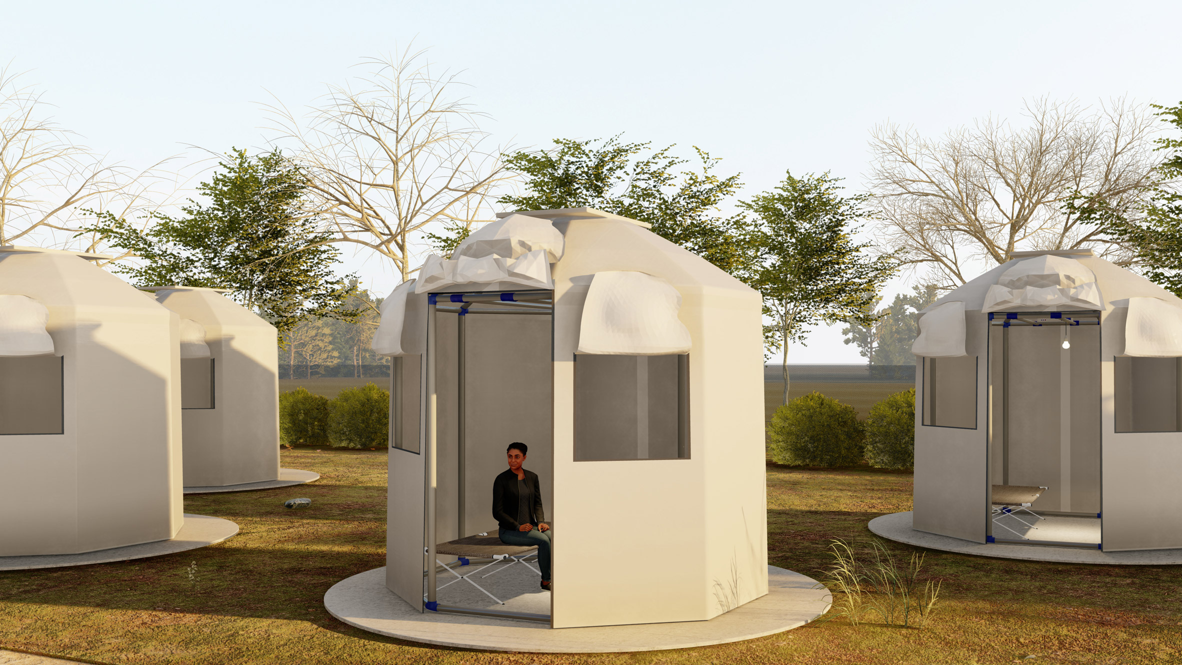 AllSpace creates modular refugee shelters from recycled materials
