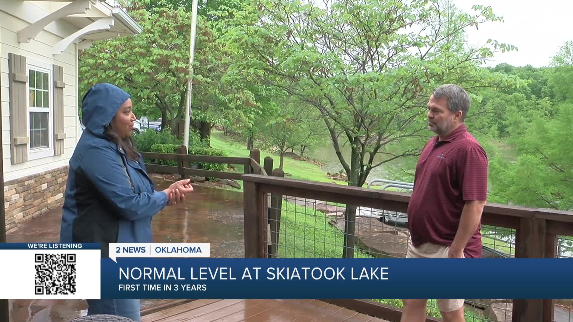 NORMAL LAKE LEVELS: Skiatook Lake at normal level for first time in 3 years