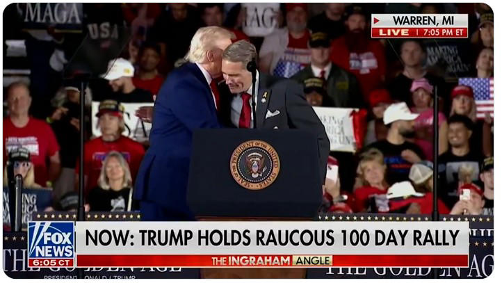 Scott Jennings Joins Trump Onstage, Boasts About Owning the 'Libs'