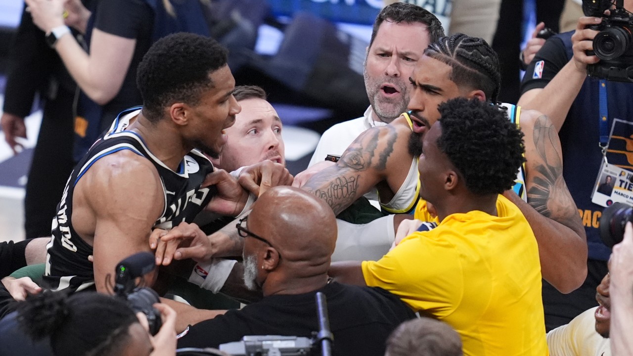 Antetokounmpo has heated exchange with Haliburton’s dad after Game 5 loss