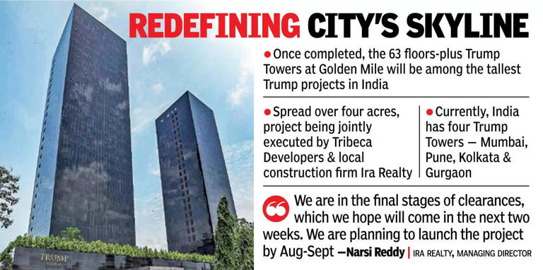 Trump Towers to rise in Hyderabad's Kokapet: Rs 3,500 crore project to feature 63+ floors