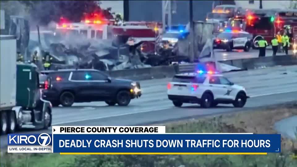 VIDEO: Deadly crash shuts down I-5 for hours