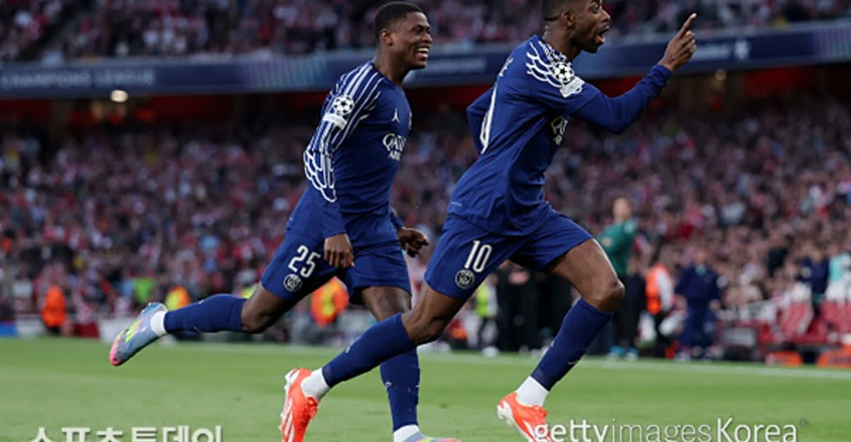 '이강인 결장' PSG, UCL 4강 1차전서 아스널 격파…결승행 눈앞