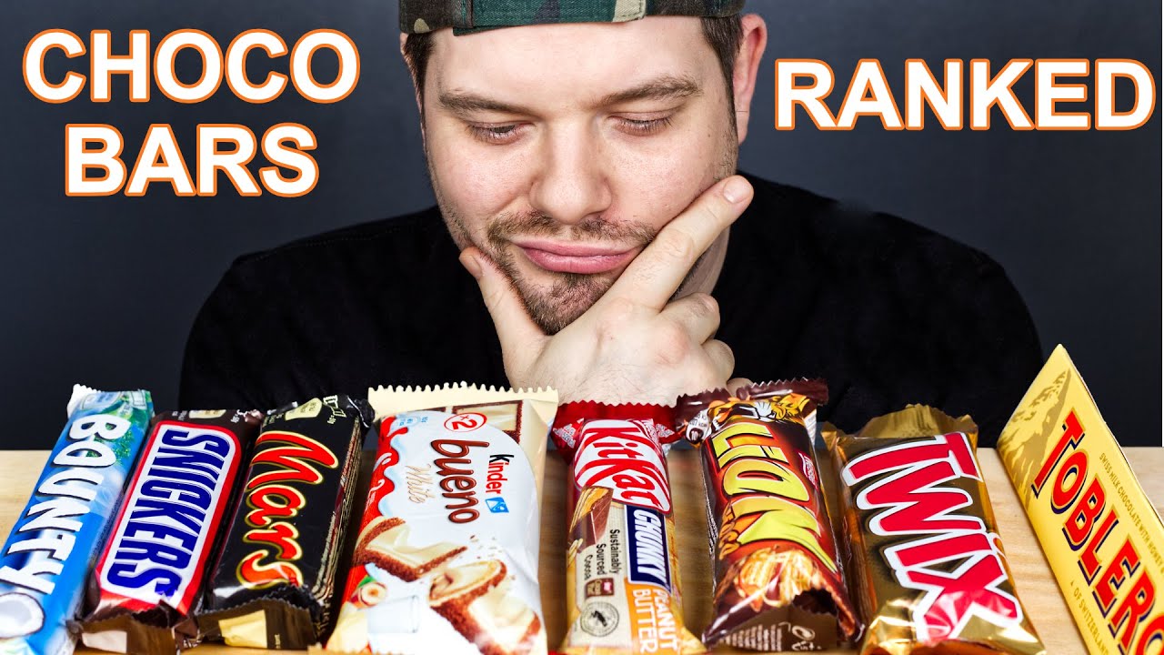 ASMR Chocolate Candy Bars Eating Sounds