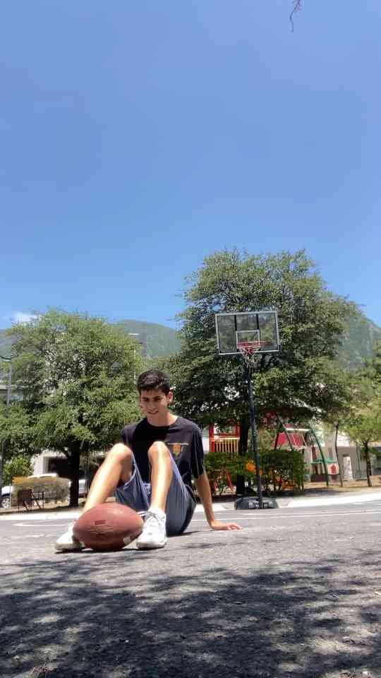 Basketball Trick Shot With Incredible Kick on Outdoor Court