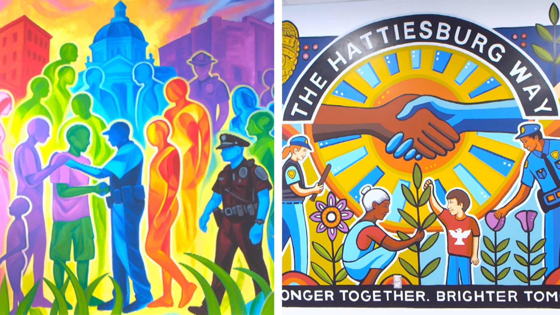 Two new murals unveiled in HPD Public Safety Complex