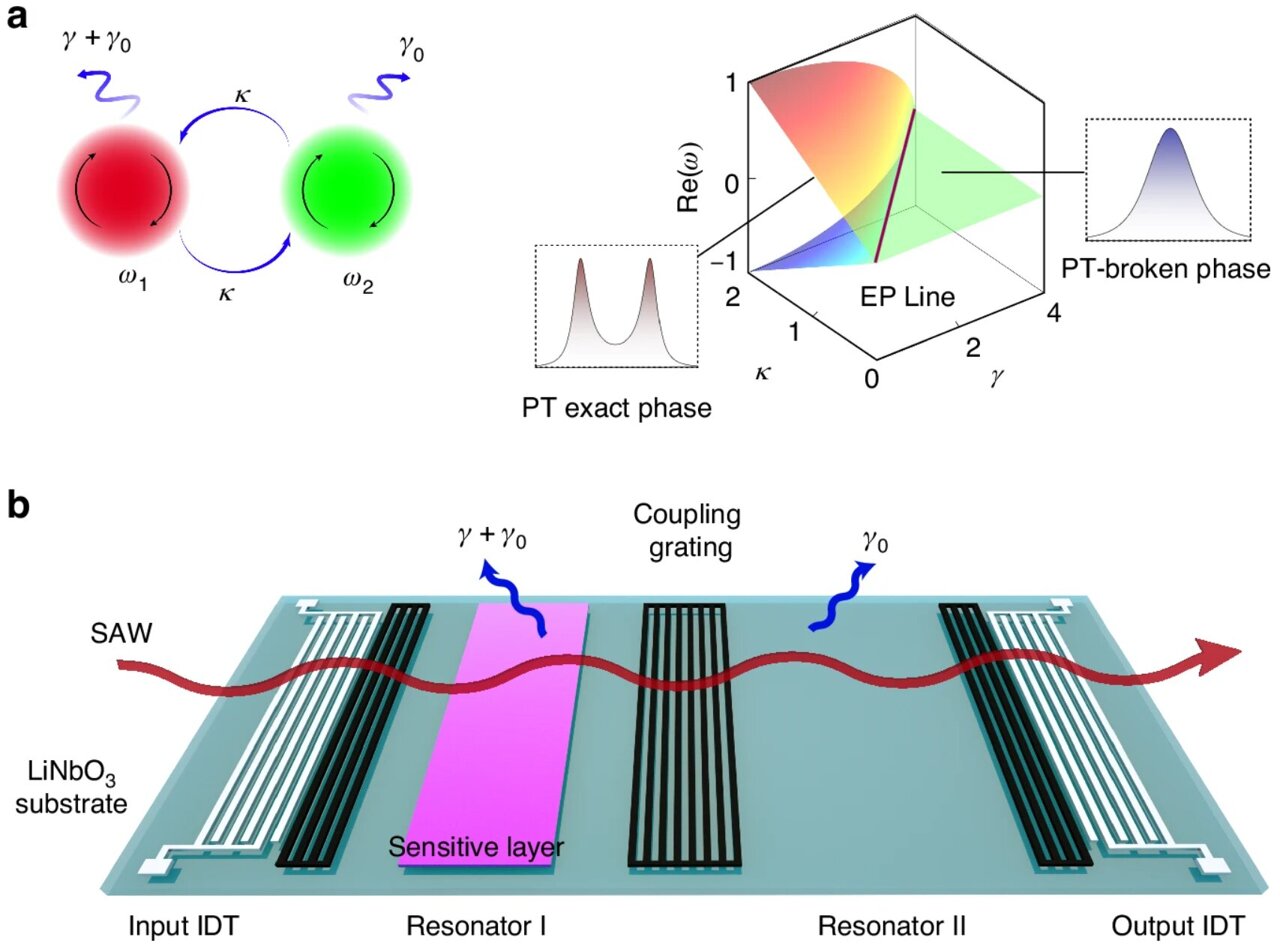 Exceptional points boost sensitivity of surface acoustic wave sensors ...