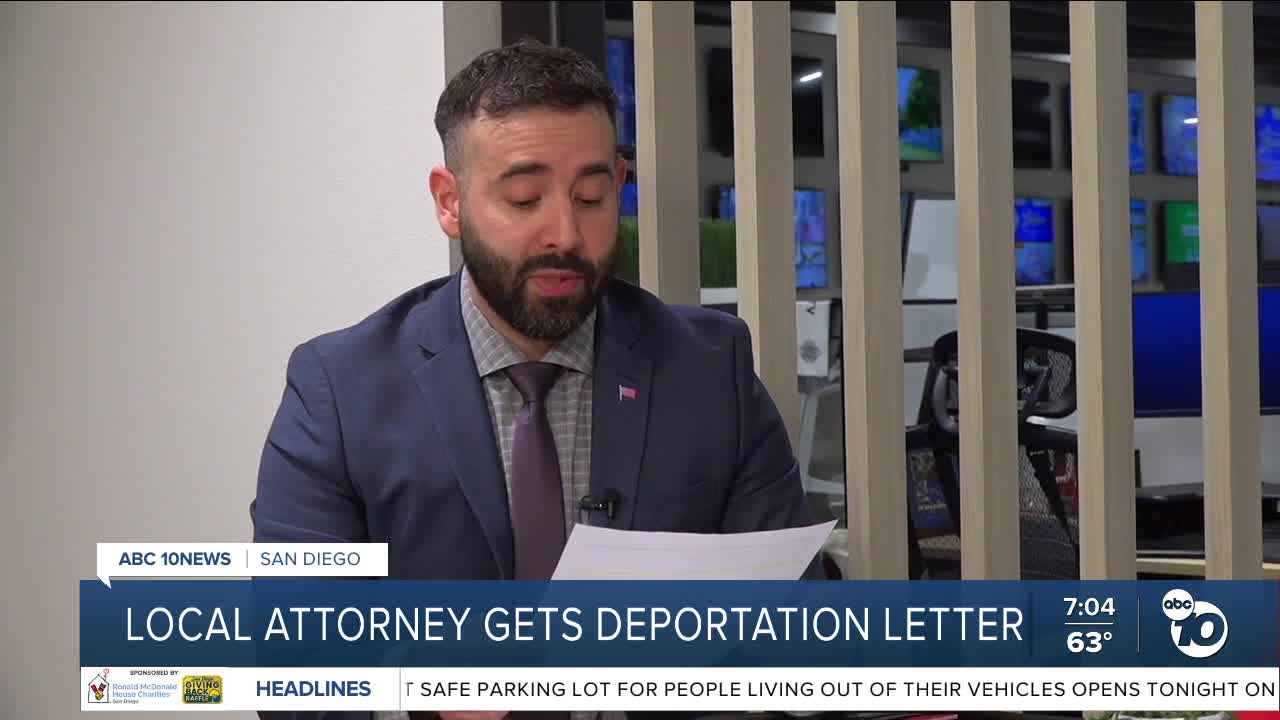 San Diego attorney, U.S. citizen, receives deportation letter