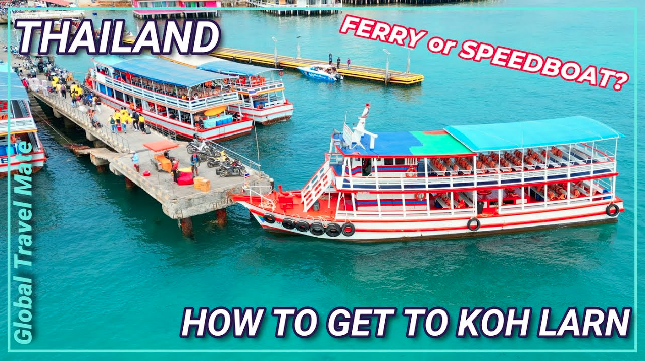Ferry and Speed Boat to Koh Larn Island 🇹🇭 Thailand 4K