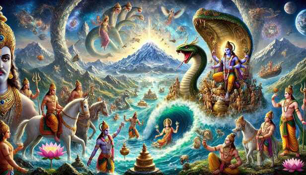 The 14 Sacred Ratnas from the Churning of the Ocean (Samudra Manthan)