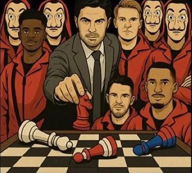 Arsenal are brutally mocked for pre-match display ahead of Champions ...