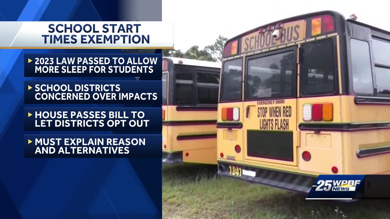 Bill would reverse school start time requirements