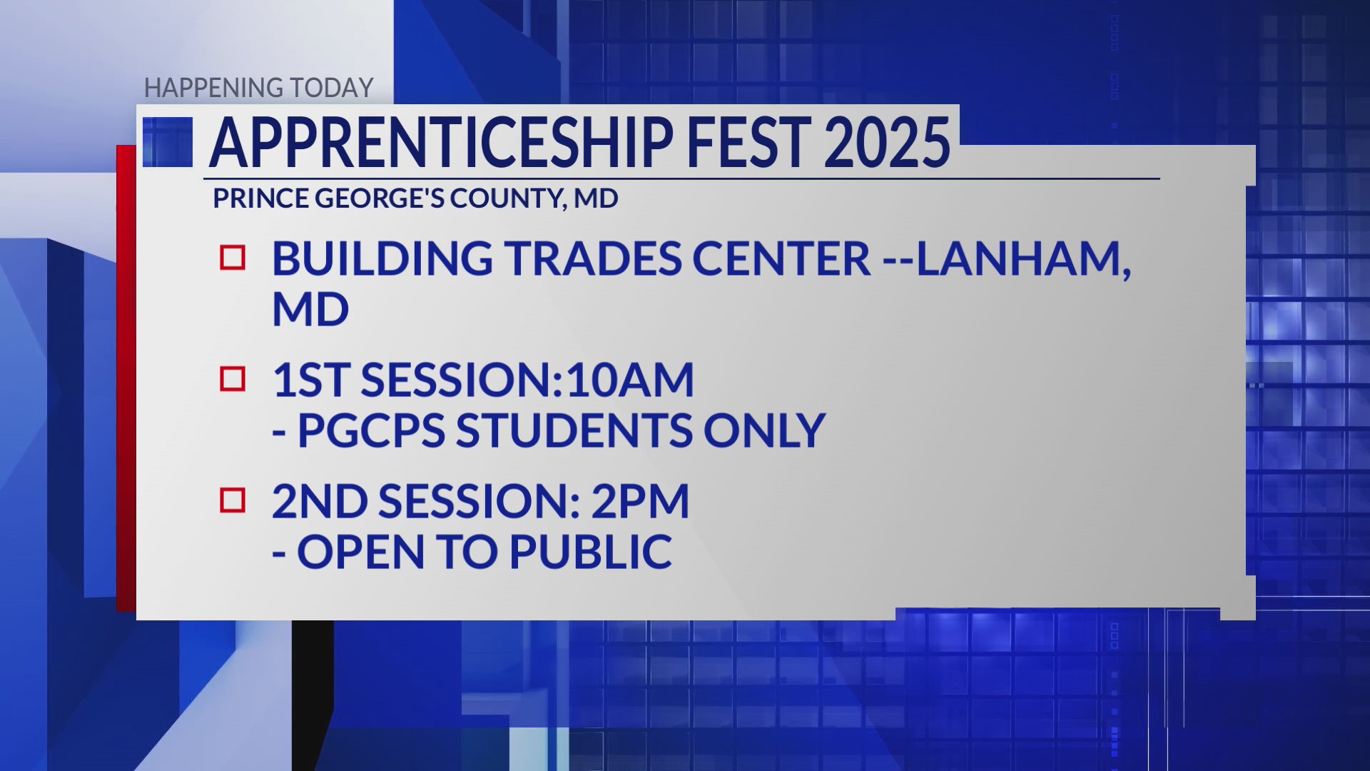 Apprenticeship Fest held Wednesday in Prince George's County