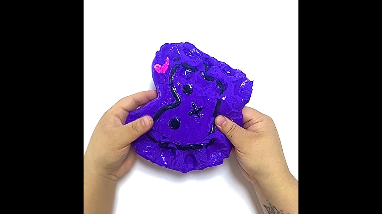 Satisfying Squeezing Thick Blue Crunchy Clay