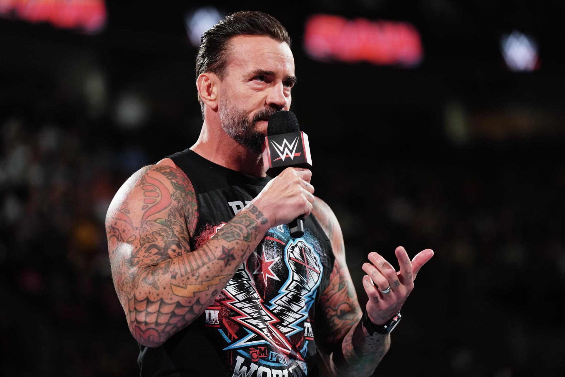 WWE CM Punk exits ring after awkward moment
