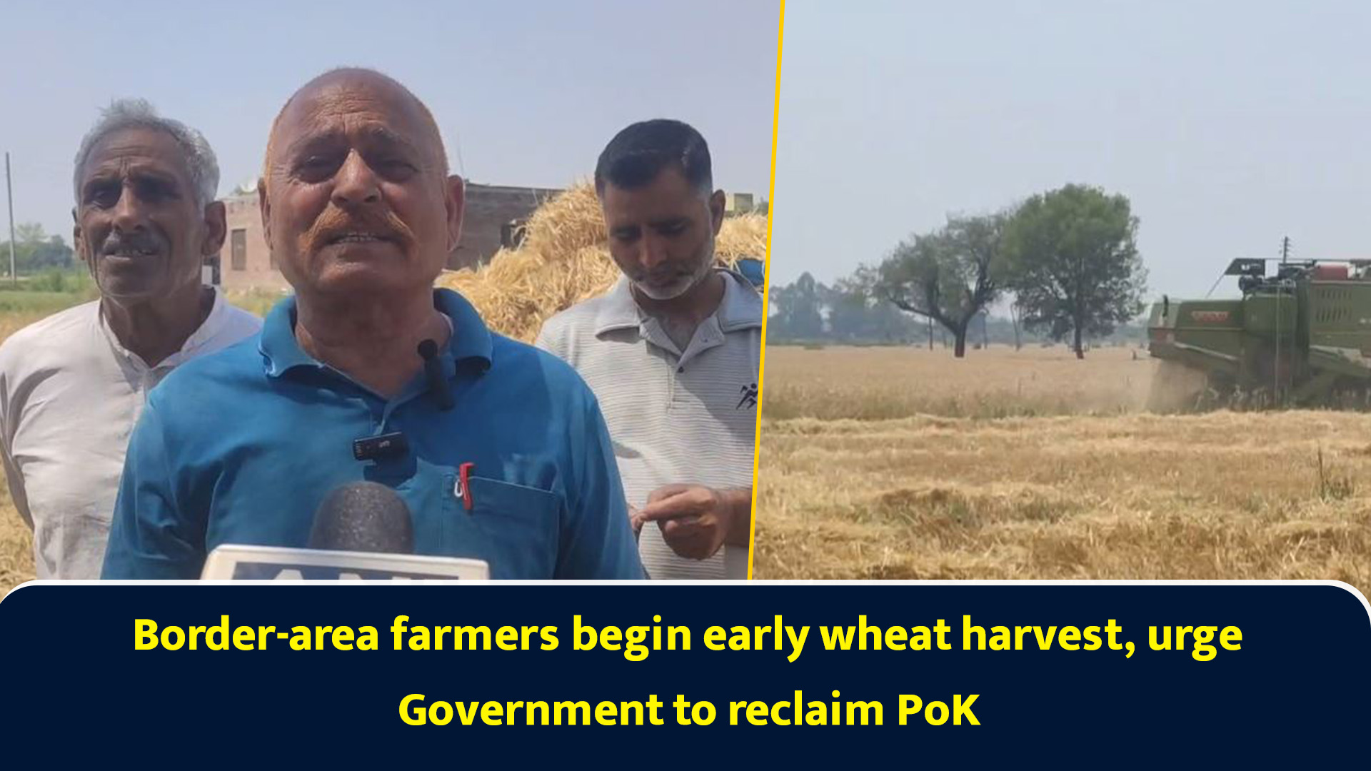 Border-area farmers begin early wheat harvest, urge Government to ...