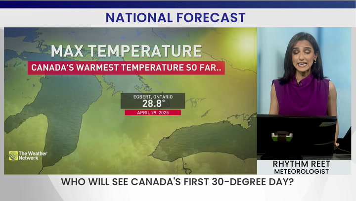 Race to 30°C: which Canadian city will hit It first?