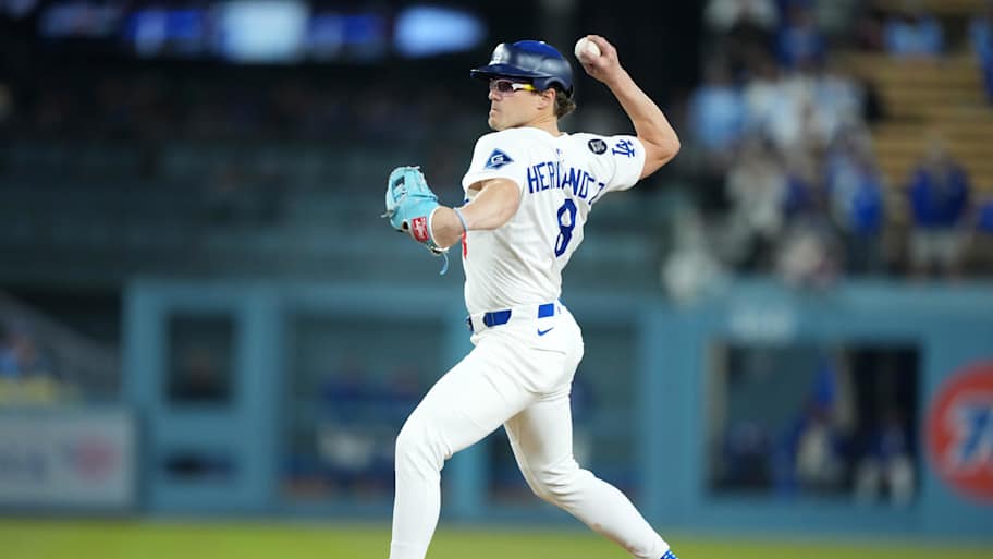 LA Dodgers Fan Favorite Kiké Hernández Dons Pitcher's Helmet in ...
