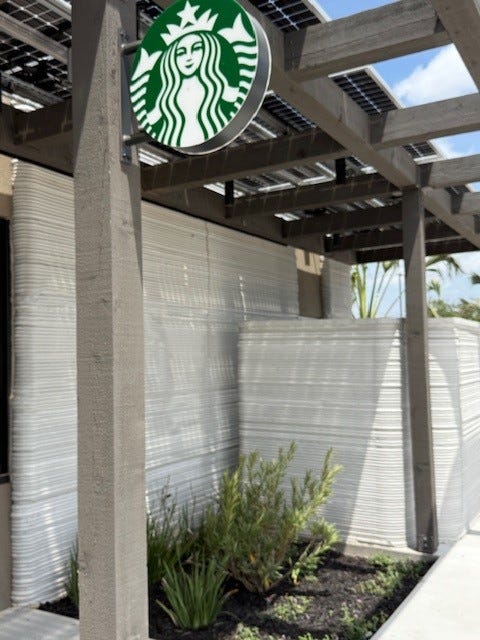 See Starbucks' first 3D printed store
