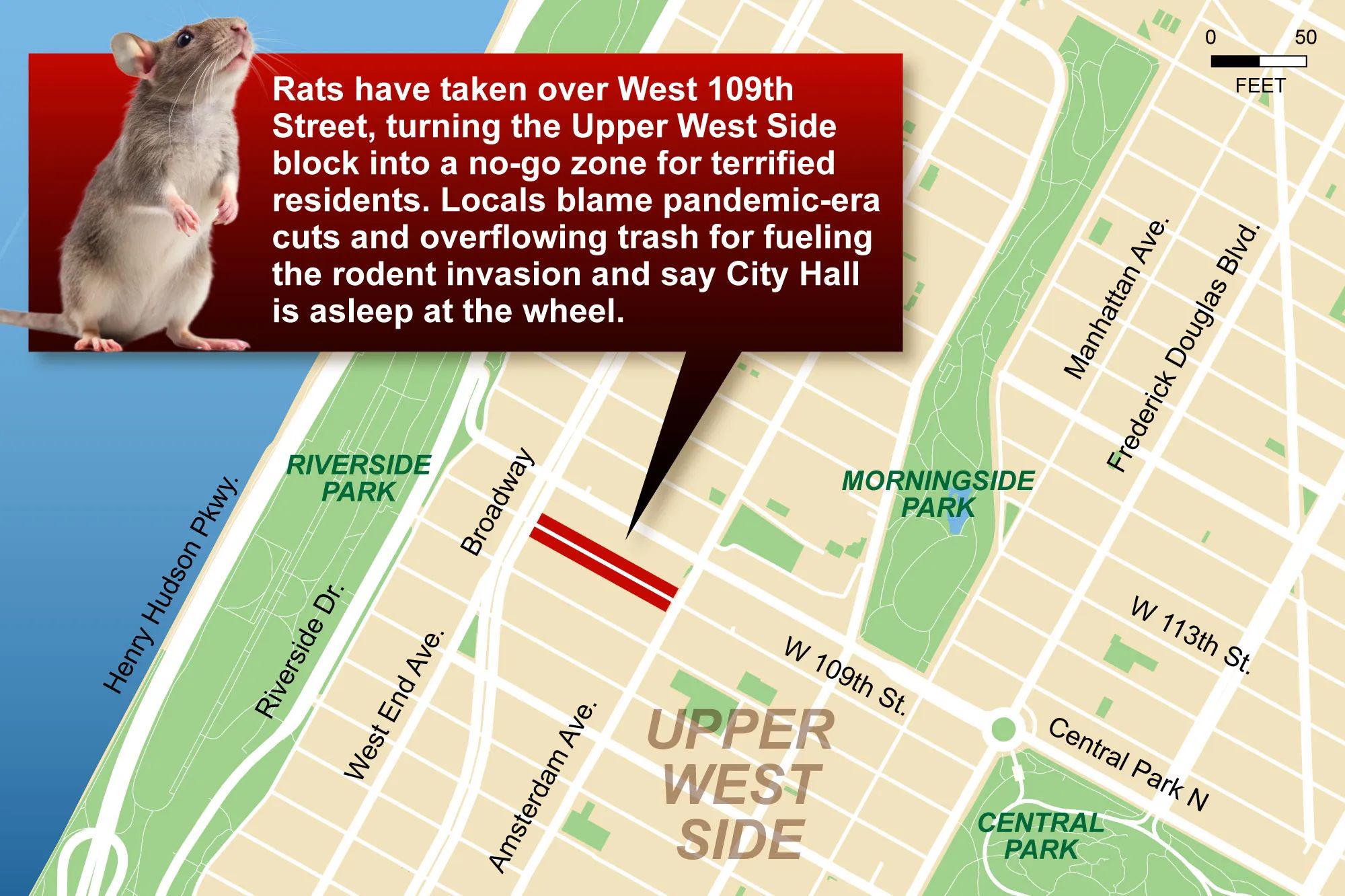Rats attack ritzy NYC block that’s home to doctors, professors — chewing up cars, trash bins and ...