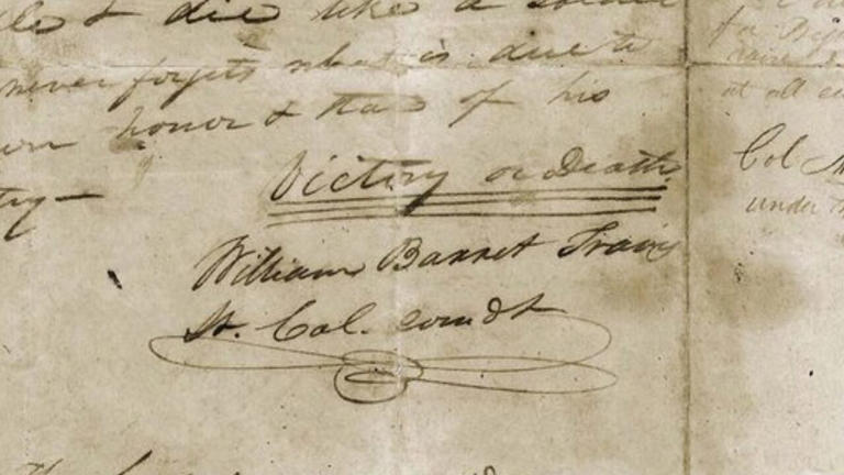 Historic 1836 ‘Victory or Death’ letter closer to permanent return to Alamo