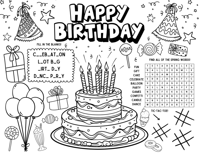 Celebrate With 5 Fun Pages of Birthday Activities