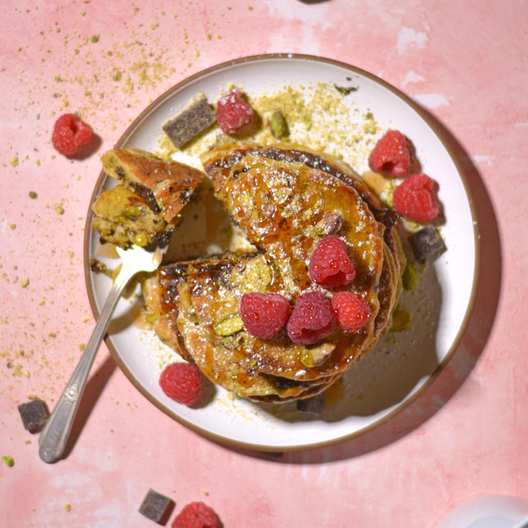 Protein Pistachio Pancakes