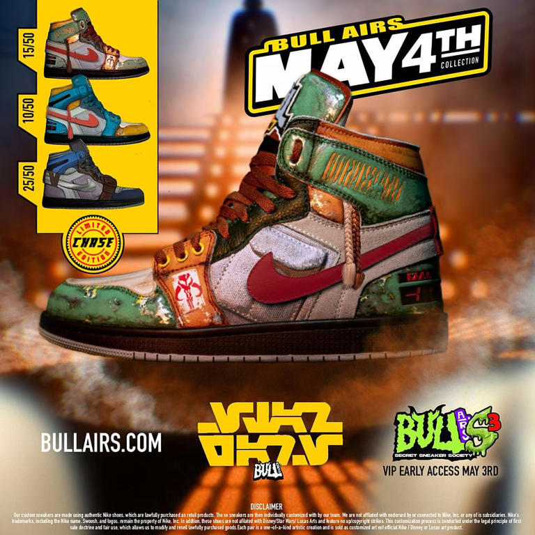 These Jordan 1 'Star Wars' sneakers just lit up the sneaker universe