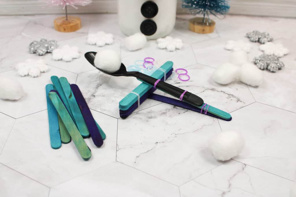 Easy DIY Snowball Catapult: Winter STEM Activity for Toddlers