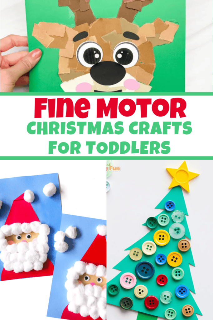 10 Fine Motor Christmas Crafts for Toddlers