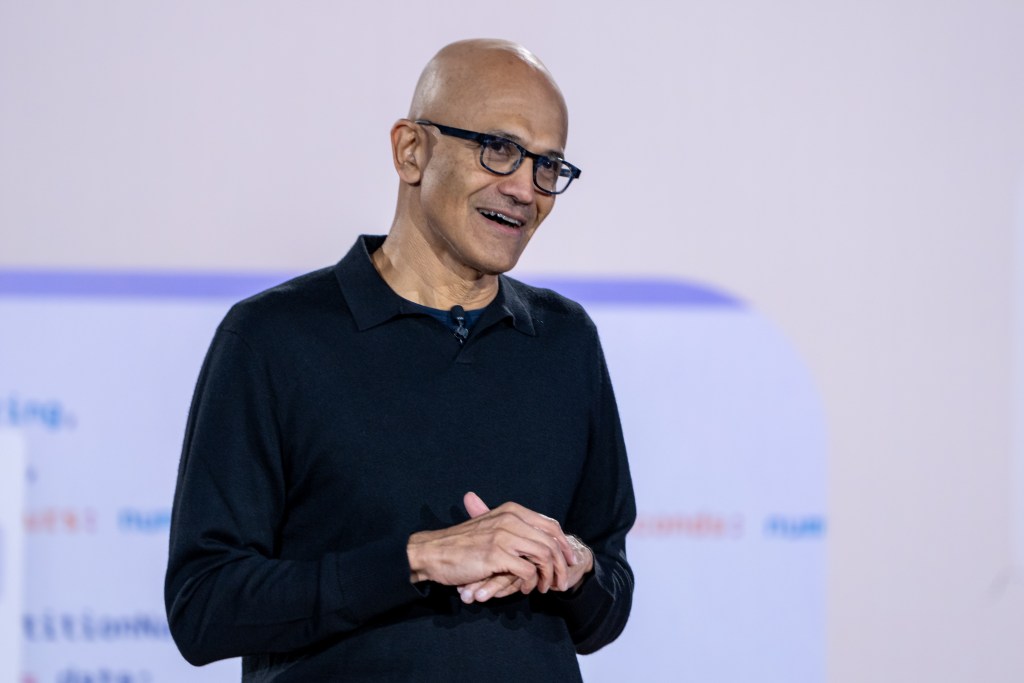 As much as 30% of Microsoft code now written by AI, CEO Satya Nadella says