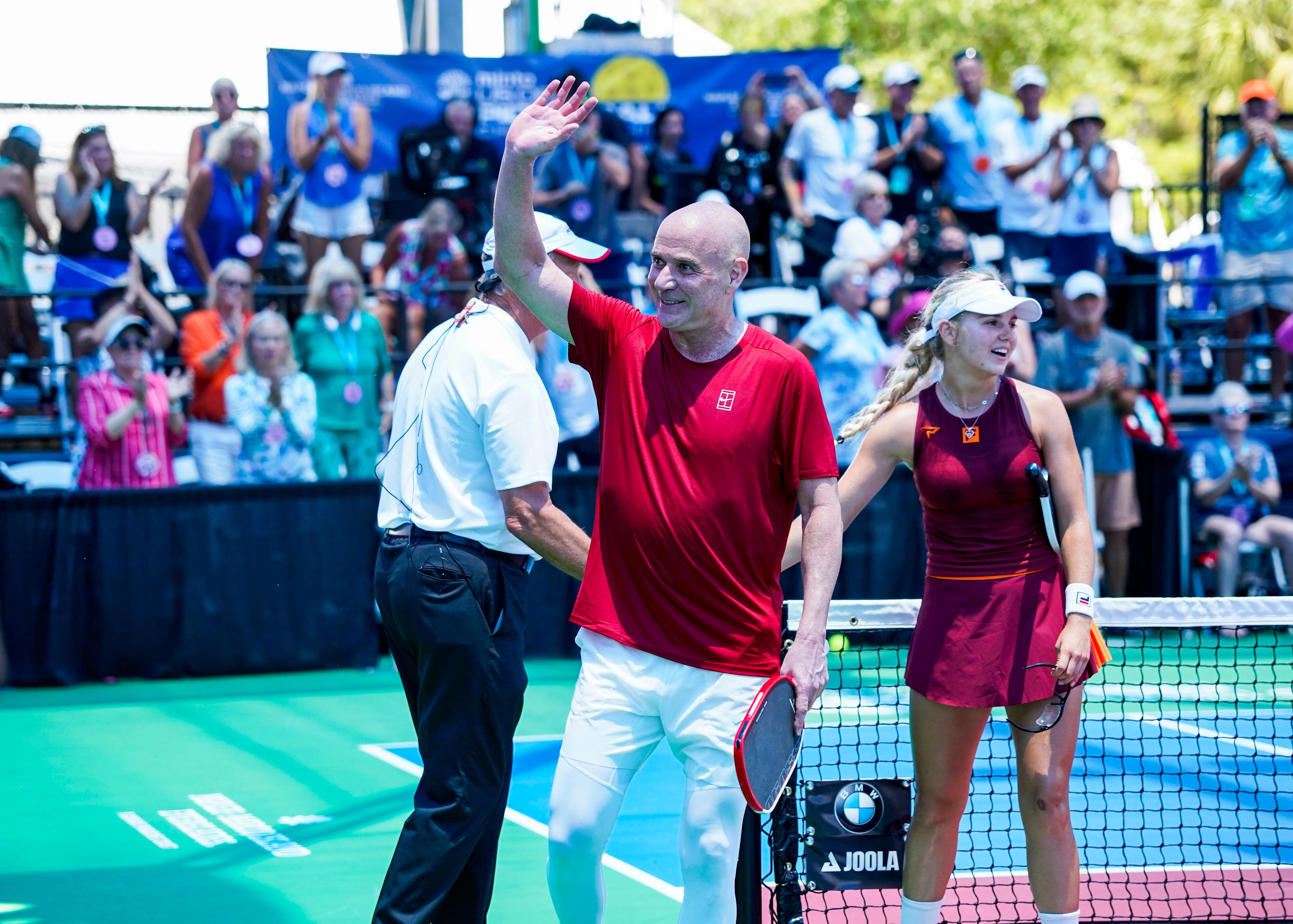 Andre Agassi wins pro pickleball debut at US Open in Naples. But it ...