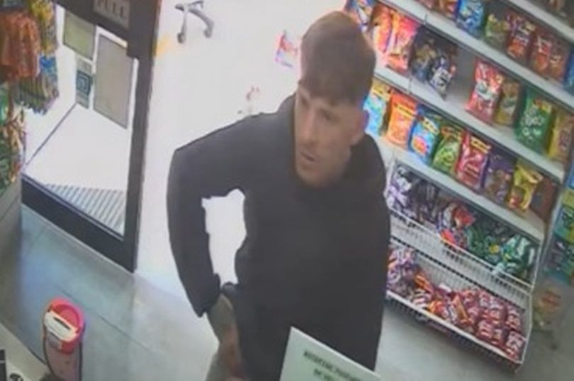 Police hunt knifeman after 'frightening' store robbery